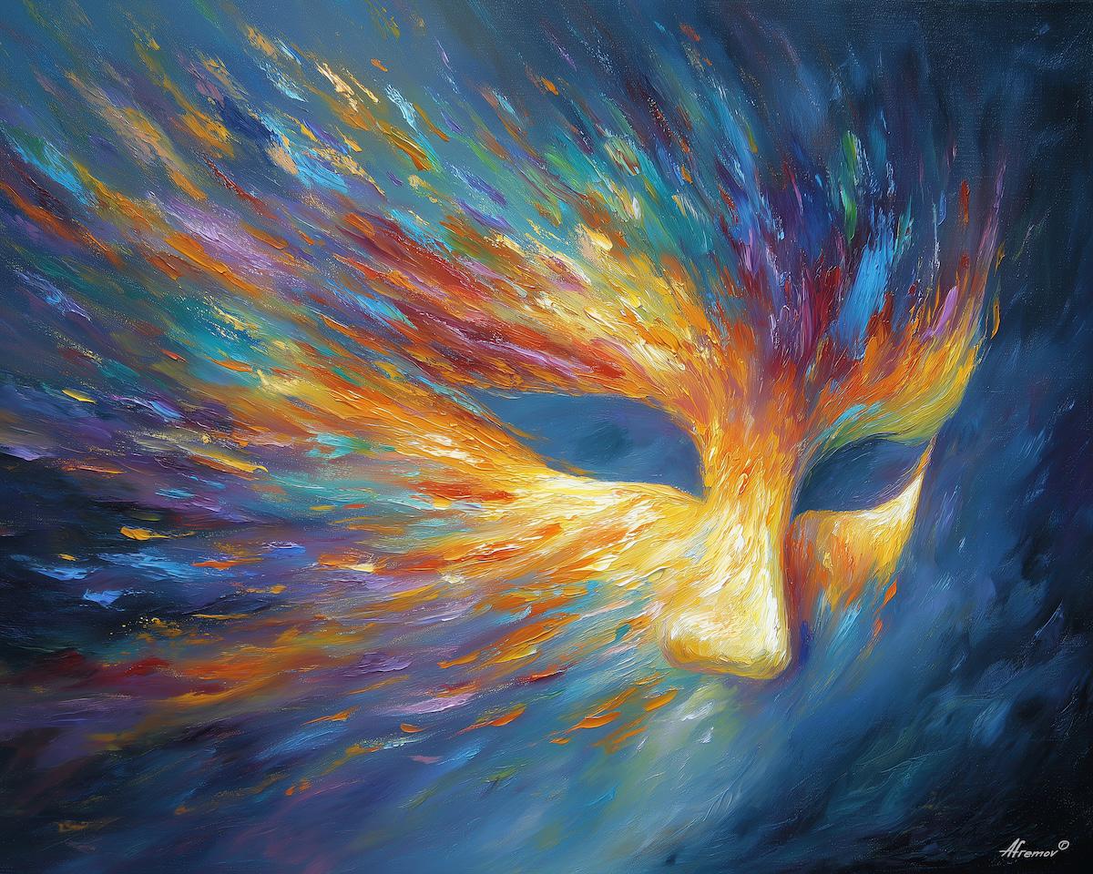 RADIANT MASK: Hand Painted Oil on Canvas by Leonid Afremov Gallery - Etsy