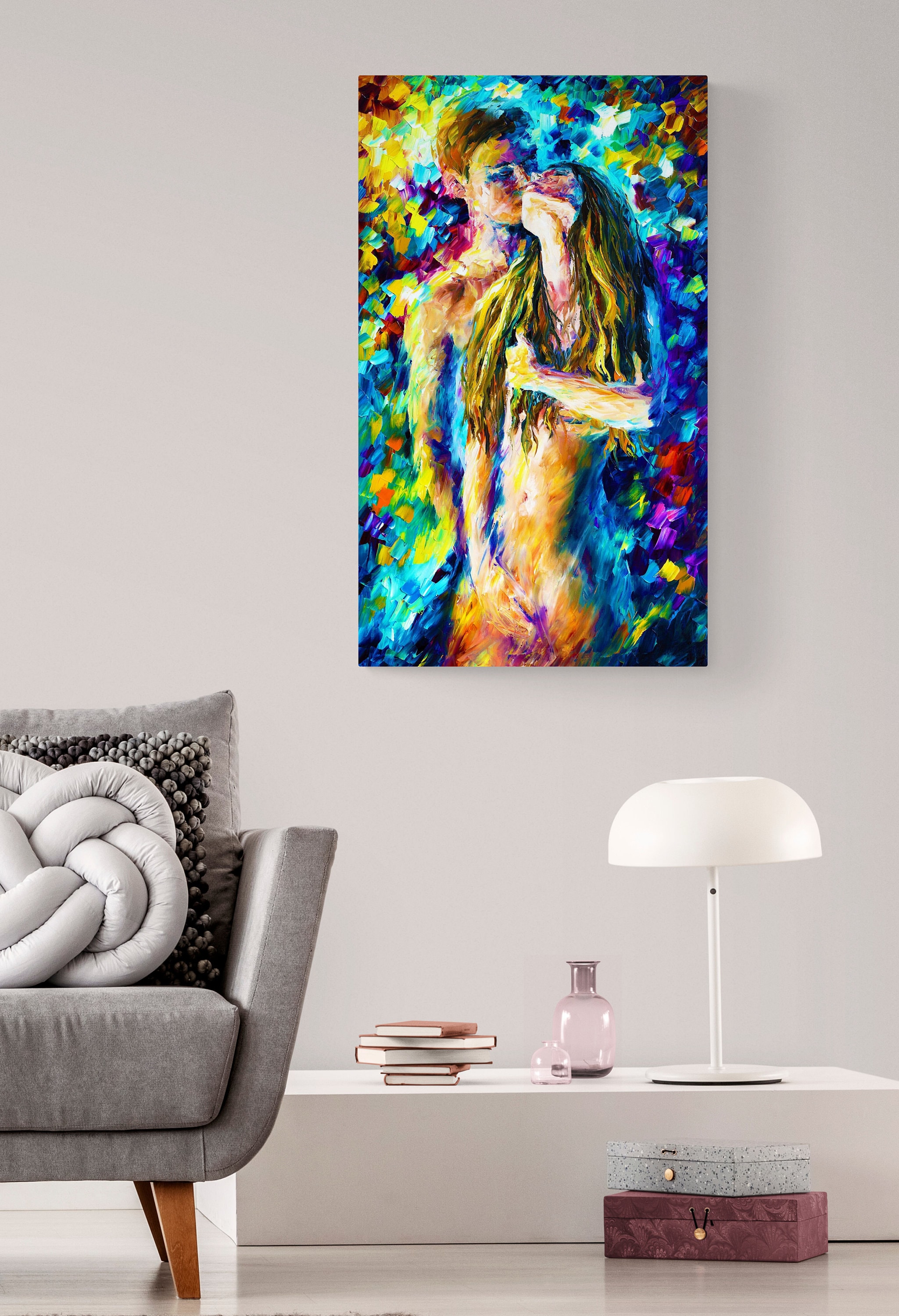 Sexual Wall Art Print Naked Artwork On Canvas By Leonid Etsy