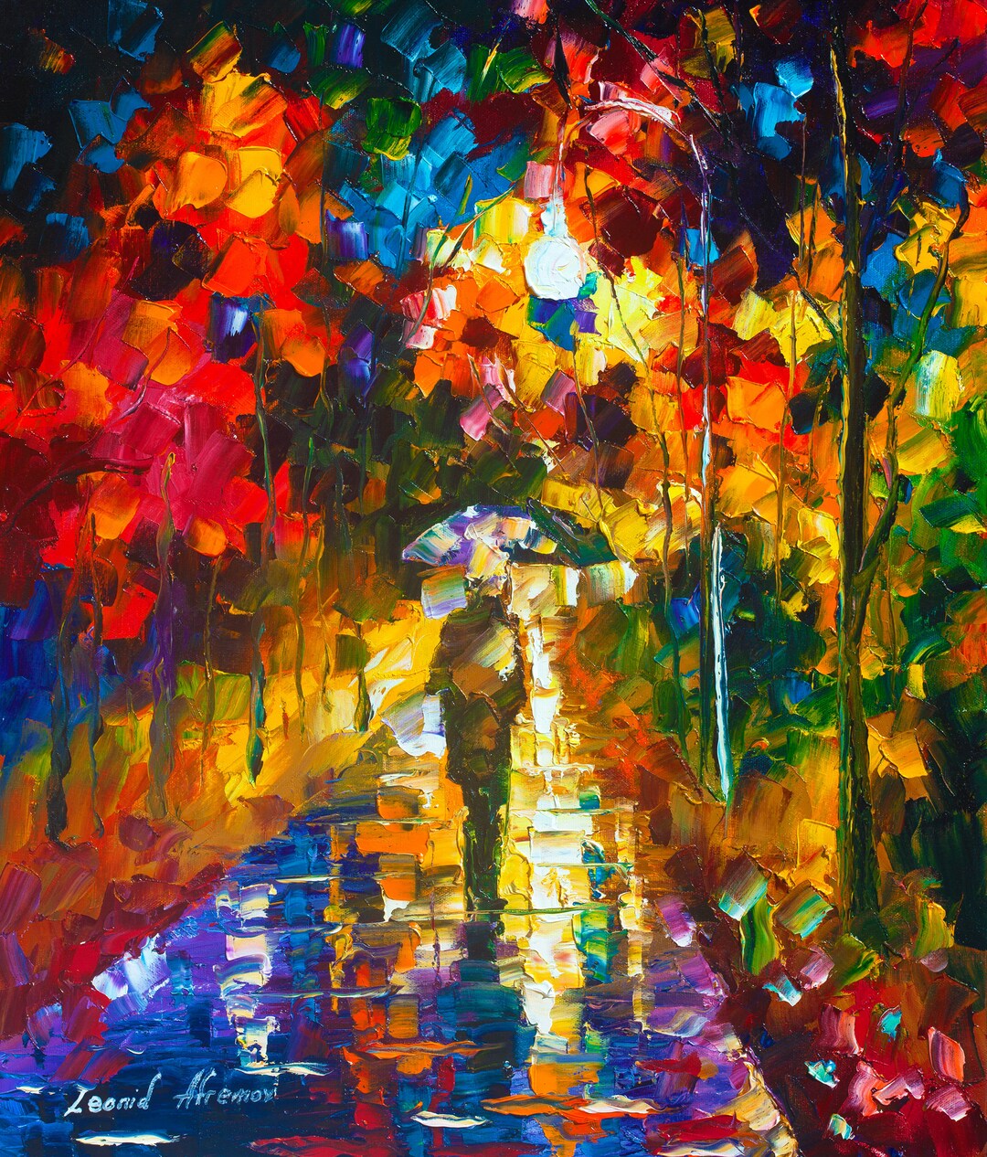 Colorful Fine Art Print, Rain Wall Decor, Vibrant Streets, Urban Beauty ...