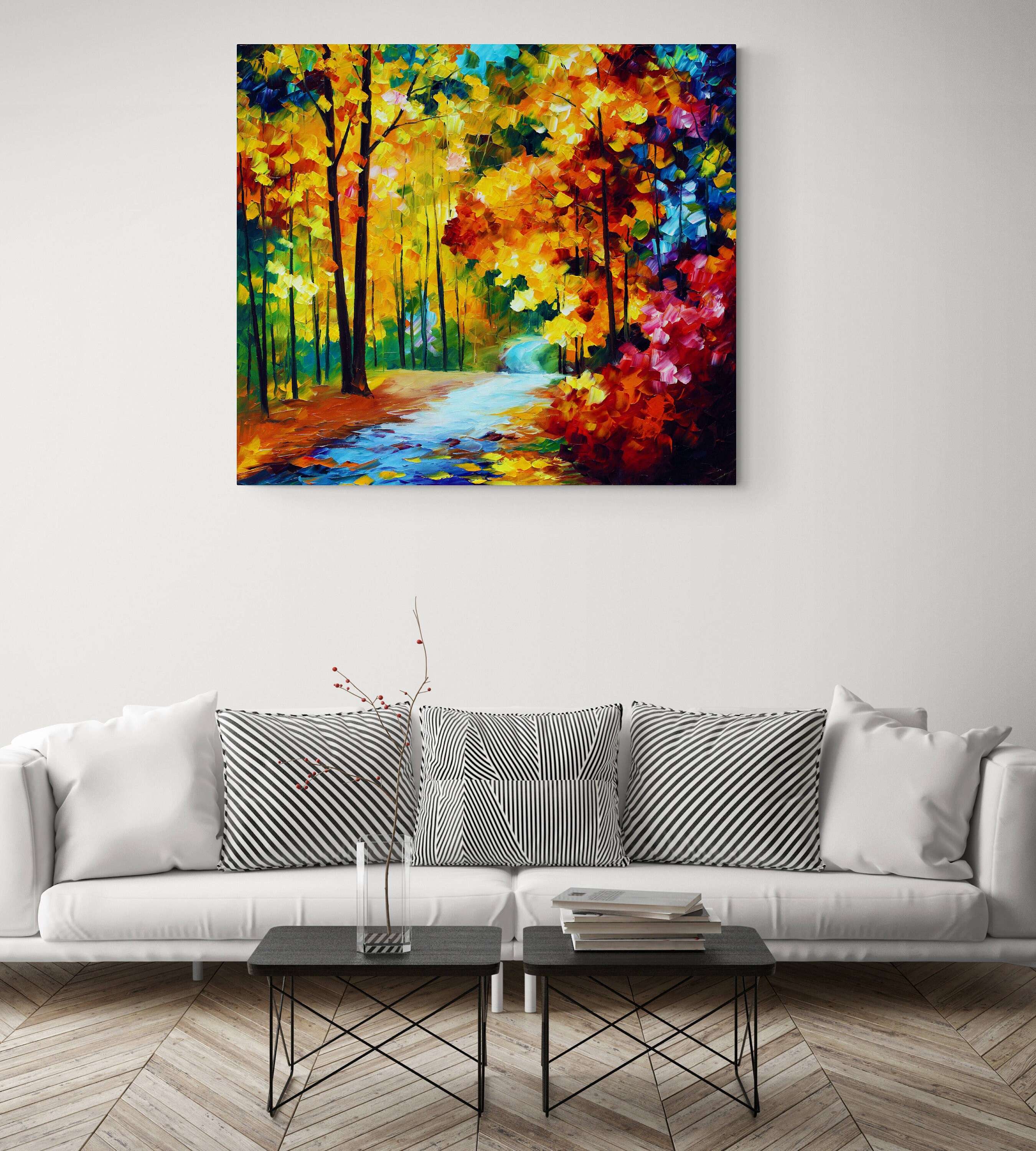 Autumn Wall Art Forest Print Nature Canvas Art by Leonid - Etsy