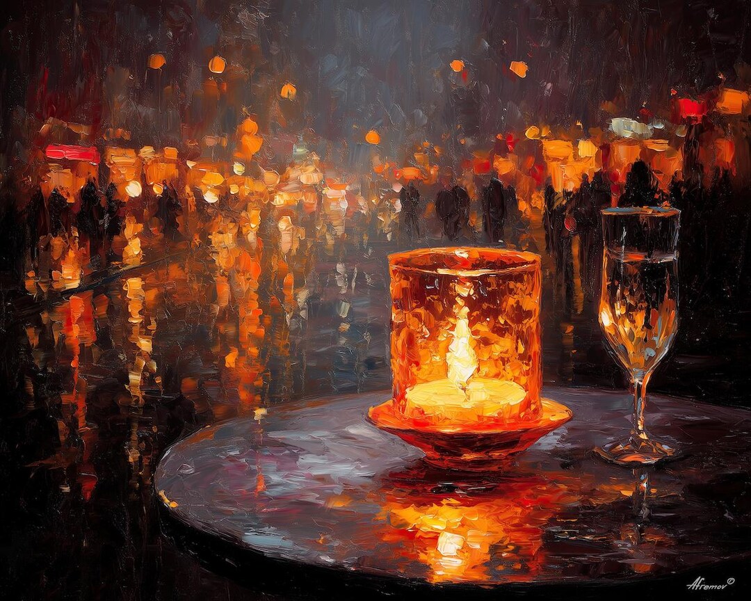 FROZEN FLAME: Hand Painted Oil on Canvas by Leonid Afremov Gallery - Etsy