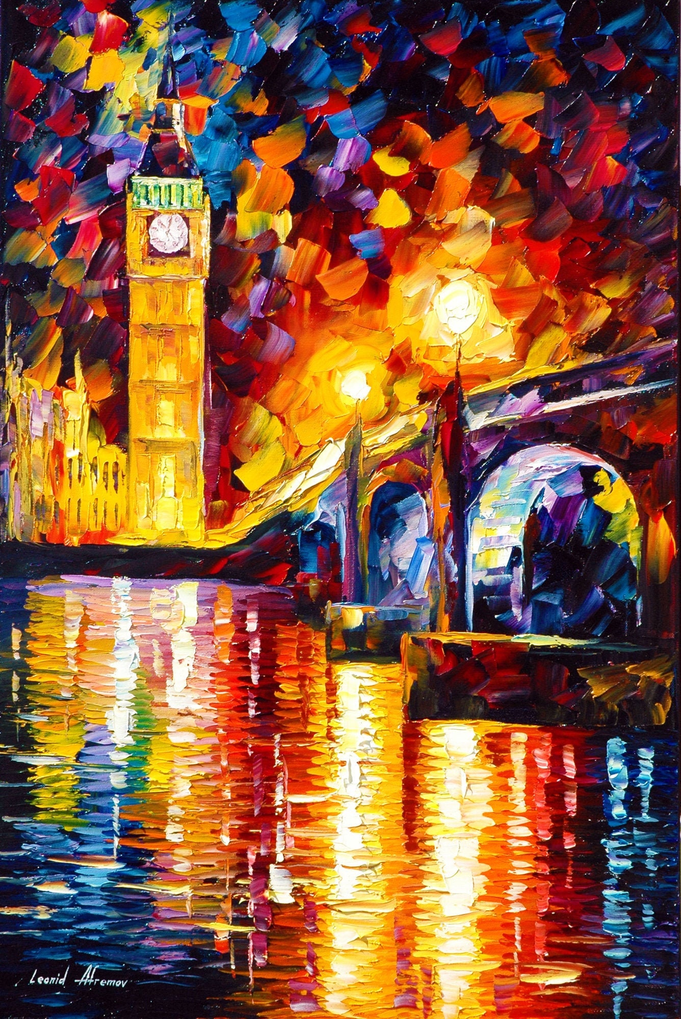 Big Ben Canvas Art Print London Artwork par Leonid Afremov | Etsy