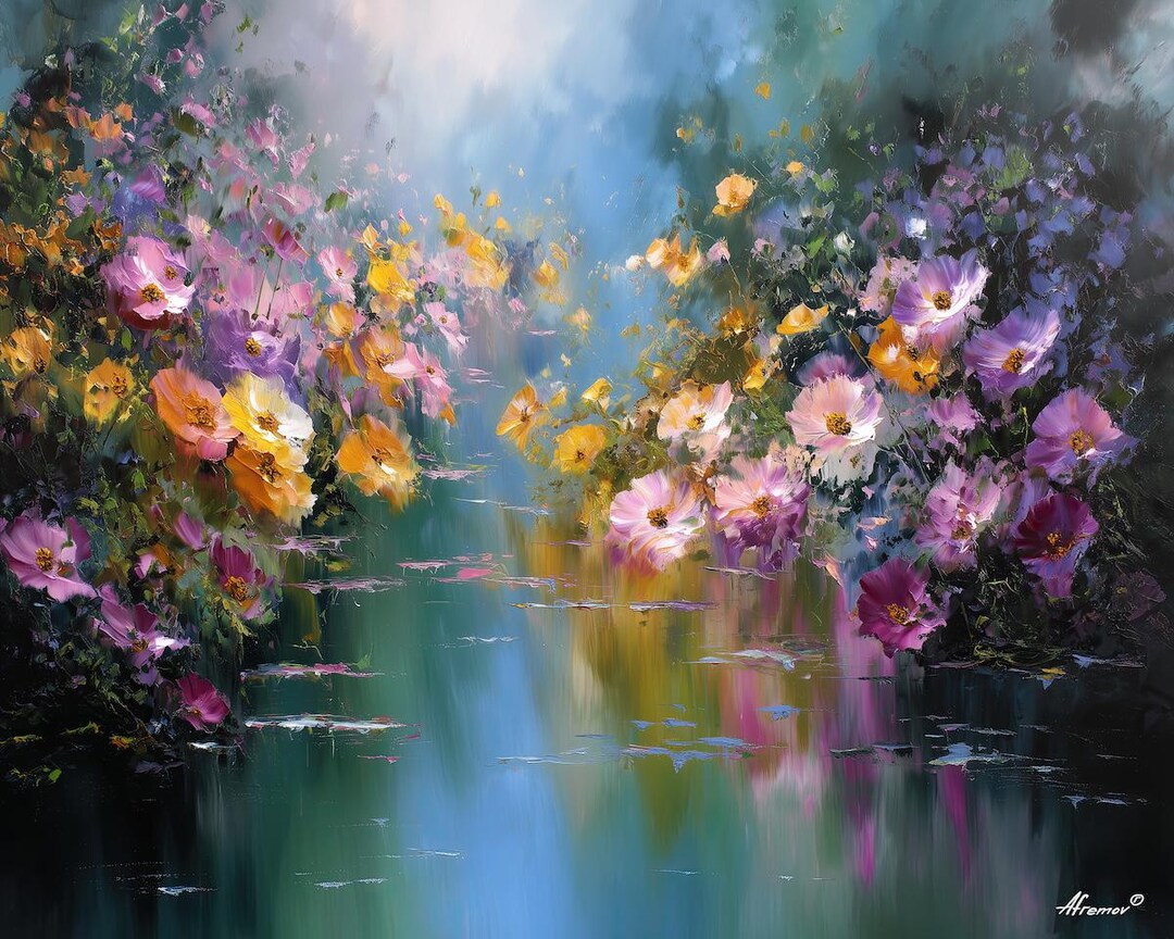GARDEN MIRAGE: Hand Painted Oil on Canvas by Leonid Afremov Gallery - Etsy