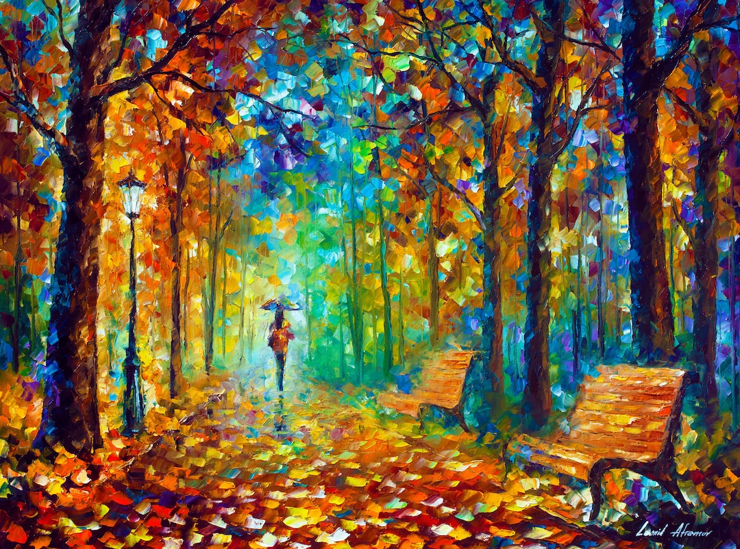 Large Autumn Print • Fall Scene Wall Art • Autumn Trees Giclee • Nature ...