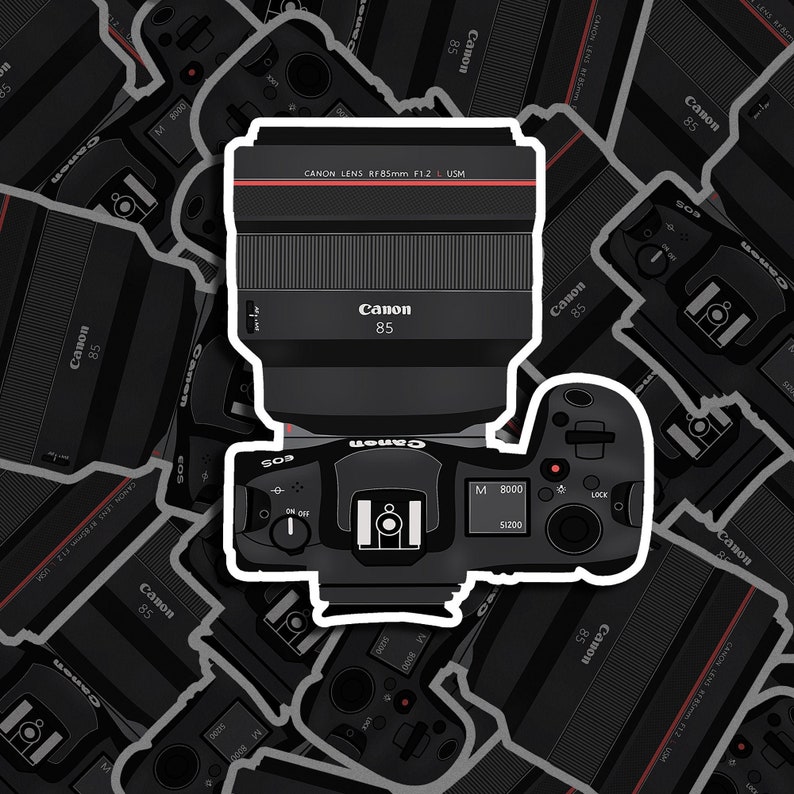 Canon EOS R5 RF 85mm Camera Sticker for Laptop Photography | Etsy