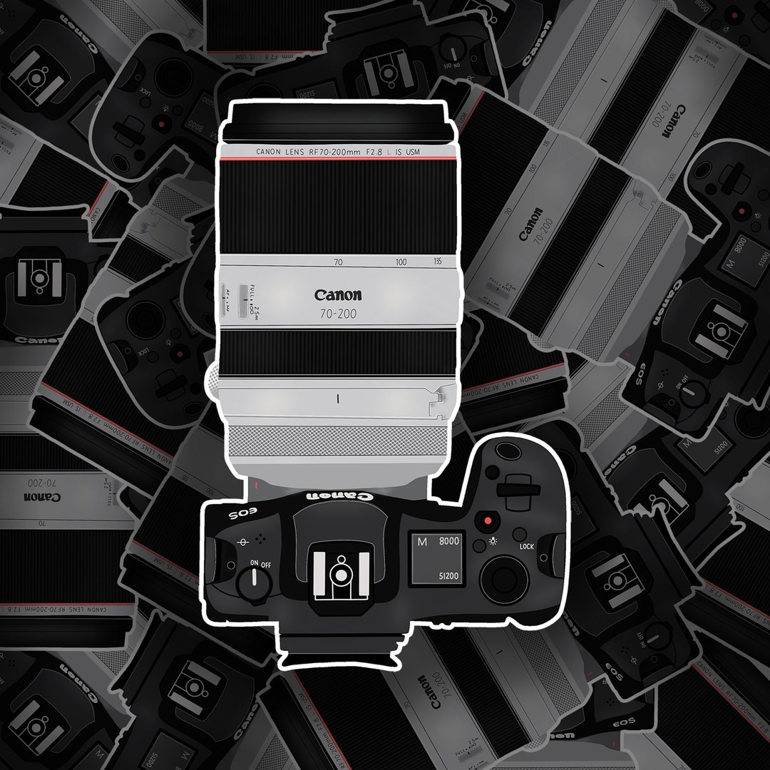 Buy Canon EOS R5 + RF70-200, Camera Sticker for Laptop, Photography ...