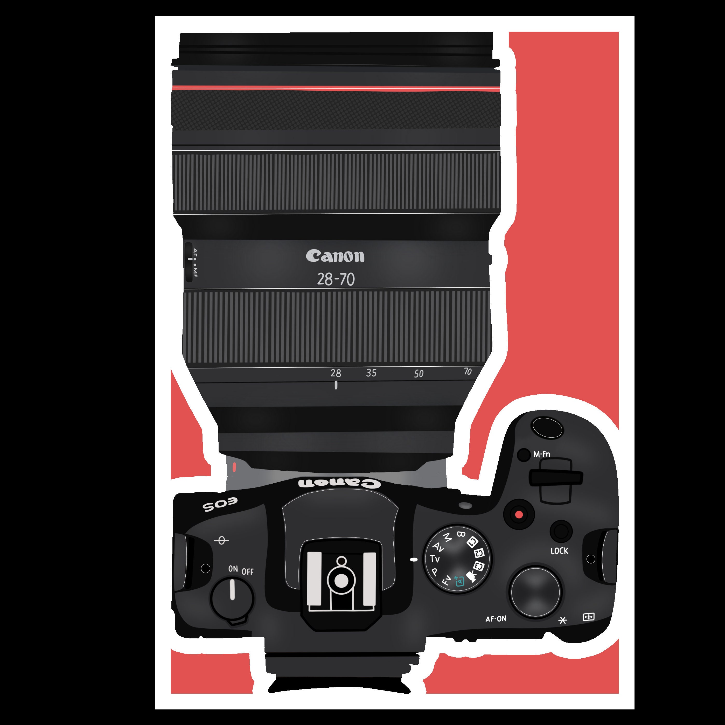 Canon EOS R6 RF 28-70, Camera Sticker for Laptop, Photography Sticker ...