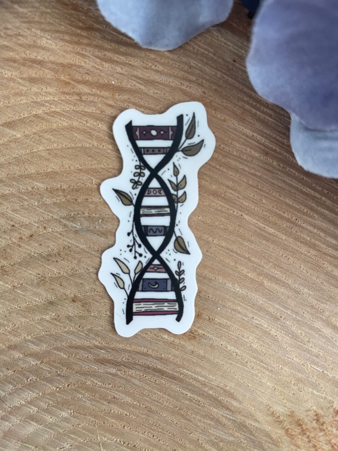 Bookish DNA Strand Sticker - Etsy