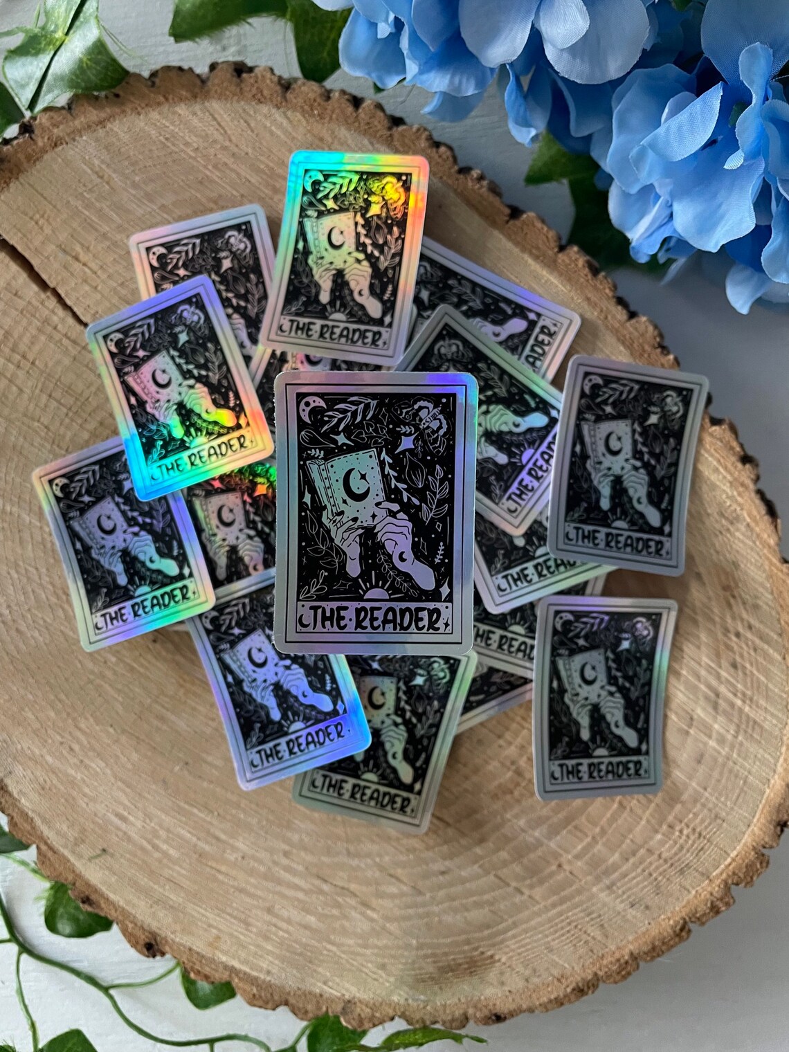 The Reader Holographic Sticker | Etsy