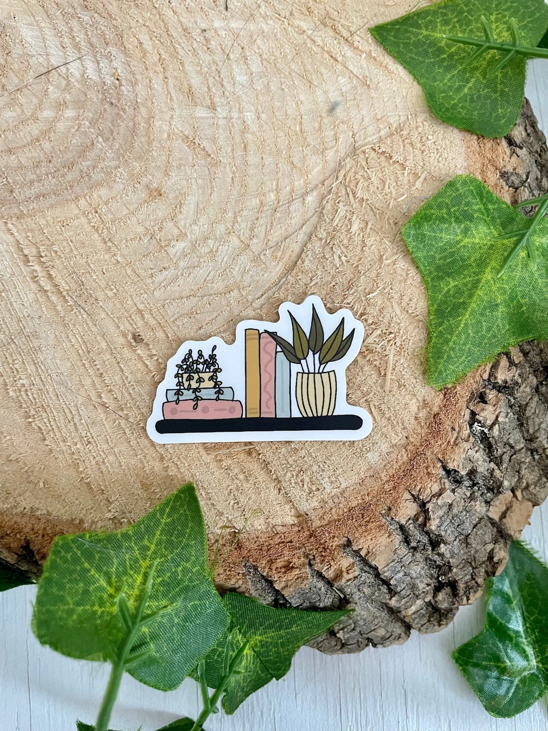 Book Shelf Sticker - Etsy