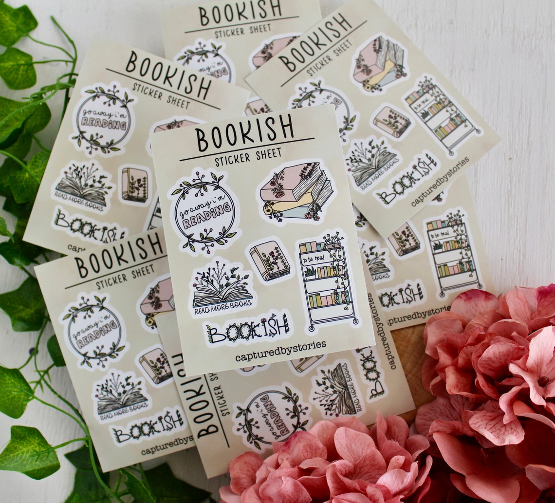 Bookish Sticker Sheet - Etsy