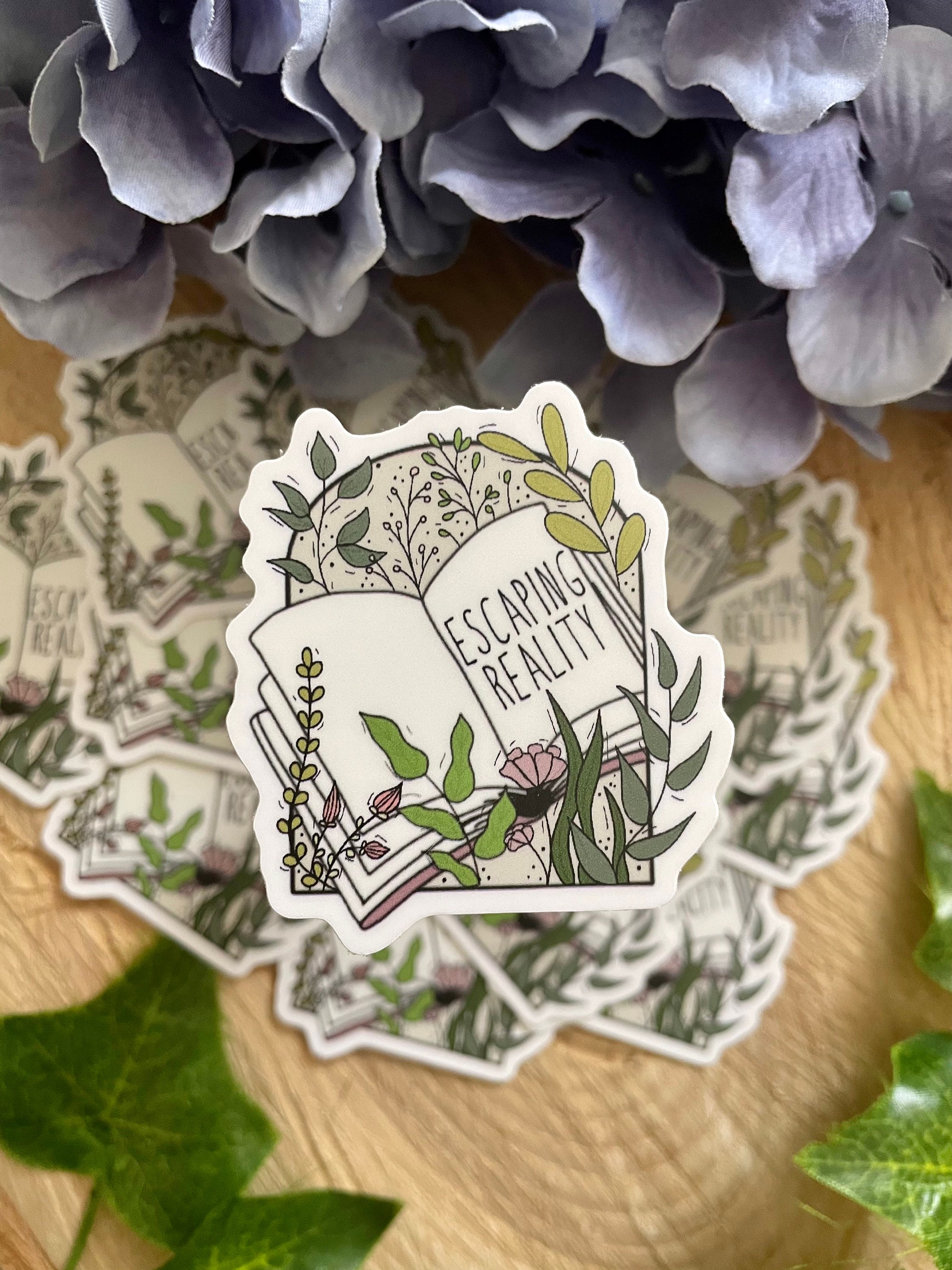 Escaping Reality Book Sticker | Etsy