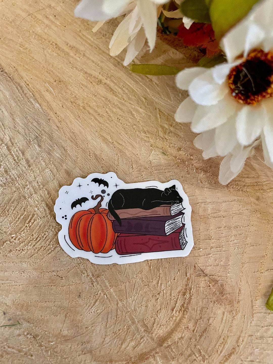 Fall Bookstack Sticker - Etsy