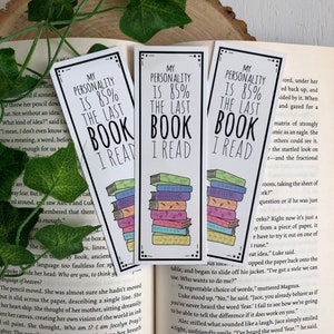 Book Personality Bookmark - Etsy