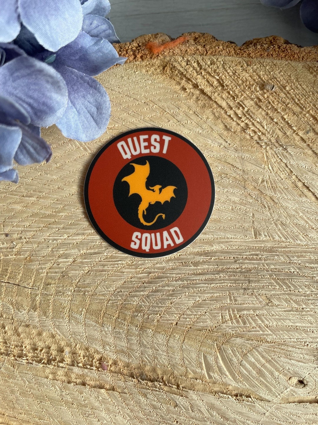 Quest Squad Badge Sticker - Etsy