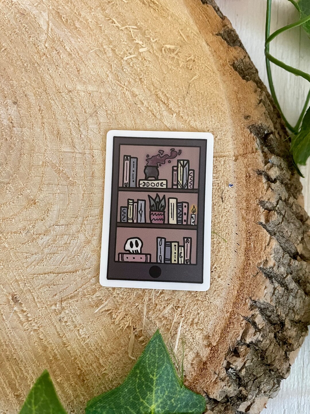 E-reader Bookshelf Sticker - Etsy