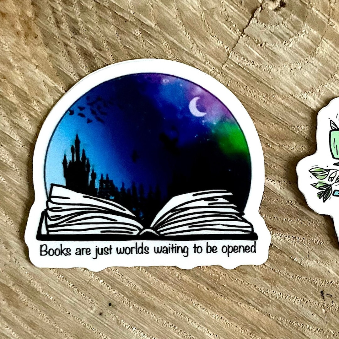 Books Waiting to Be Opened Sticker - Etsy