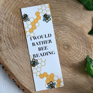 Bee Reading Bookmark - Etsy