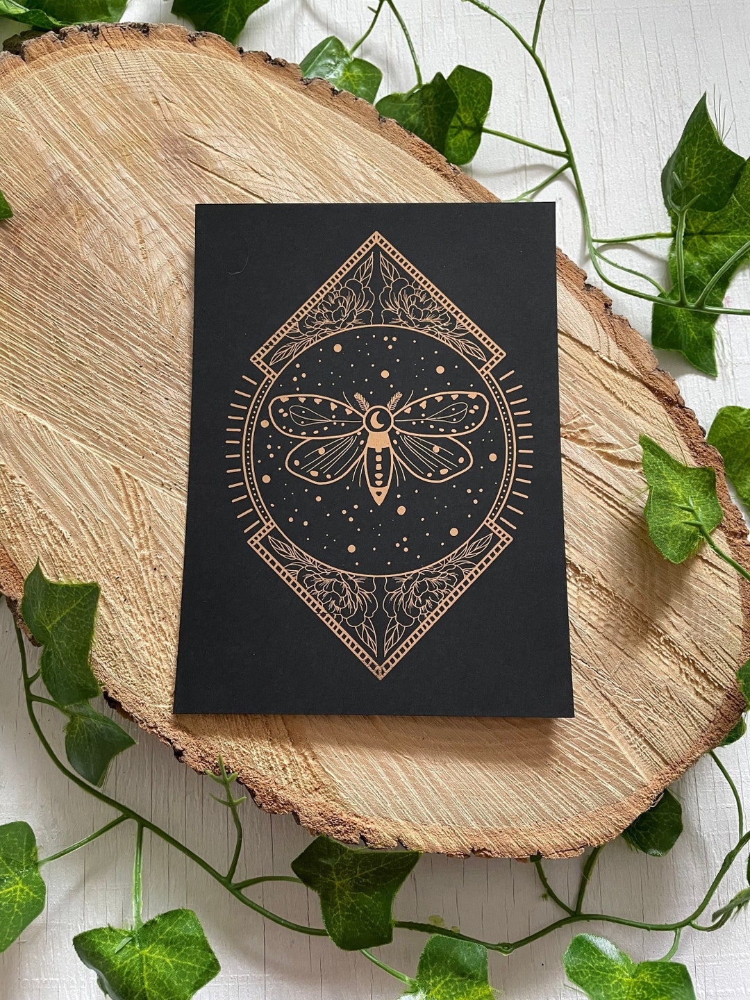 Floral Moth Foil Print - 5x7 or 8x10 - 4 Foil Options - Etsy Australia