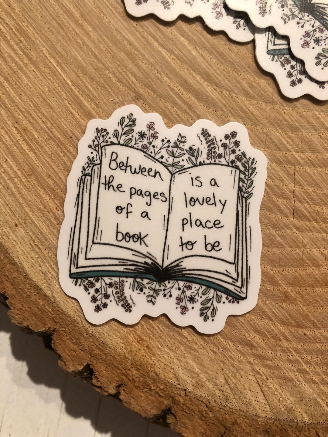 Between the Pages of a Book Sticker - Etsy
