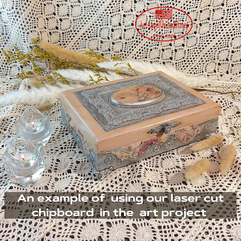 Laser Cut Double Side Boards, Chipboard Die Cuts, Love Valentine ...