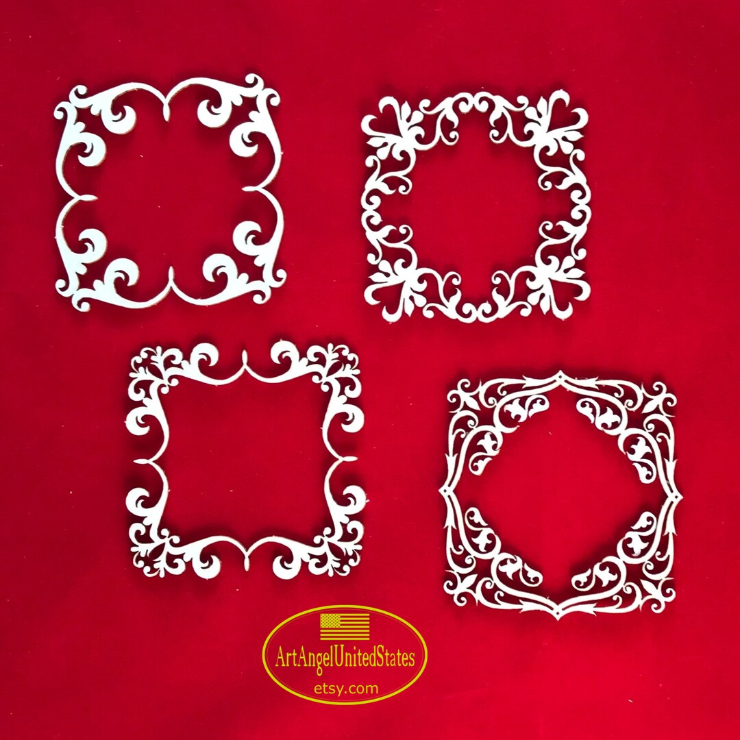 Die Cuts Chipboards, Filigree Carved Lace Delicate Vintage Laser Cut ...