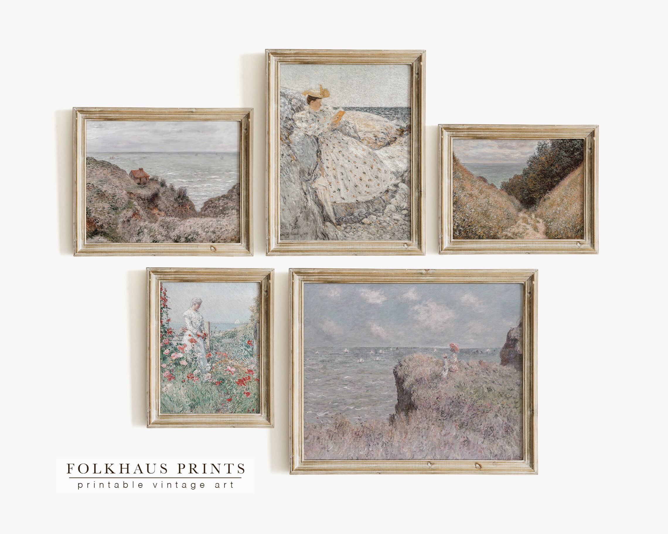 Vintage Gallery Wall Print Set of 5 PRINTABLE WALL ART Antique - Etsy