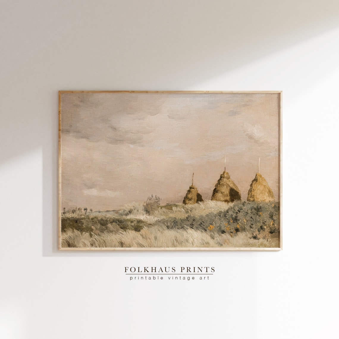 Field Landscape Painting Printable Wall Art Digital Download - Etsy