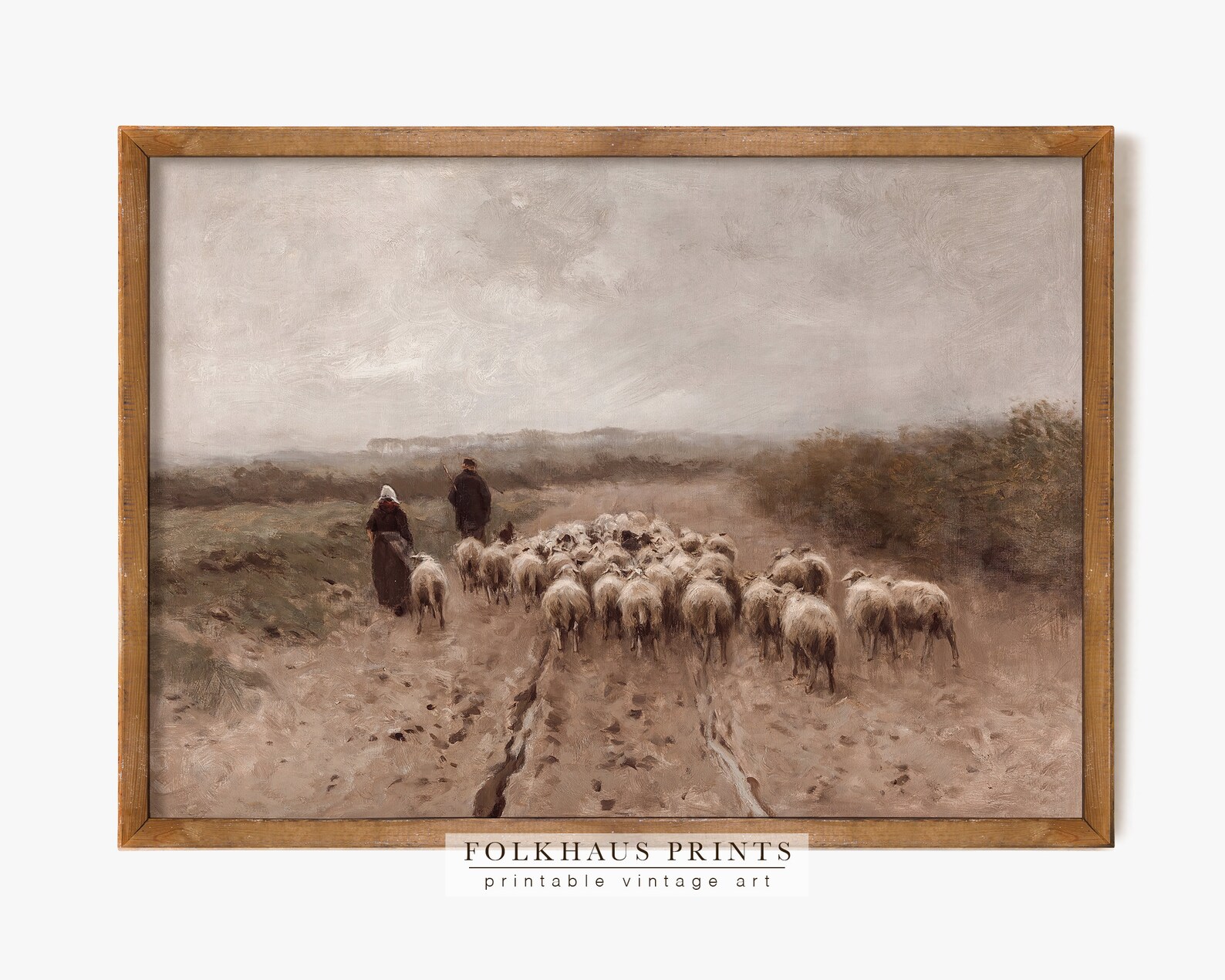 Country Road Landscape Painting Printable Wall Art Digital - Etsy