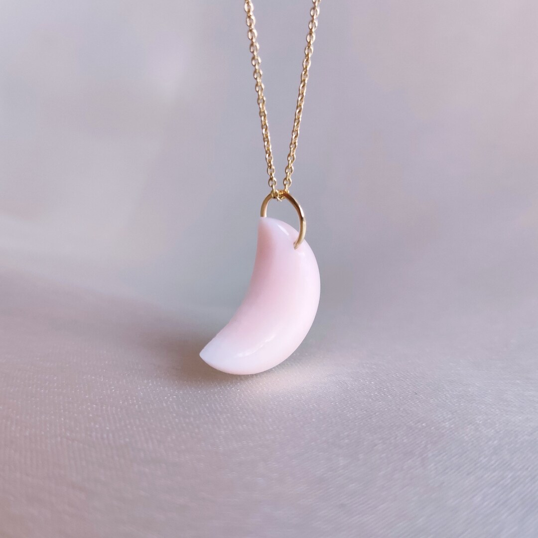 Natural Pink Opal Pendant, 14K Solid Yellow Gold Pink Opal Pendant ...