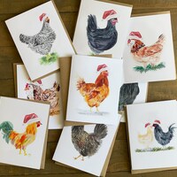 Just Chicken in Farmhouse Gingham Border Design Card | Funny Country ...