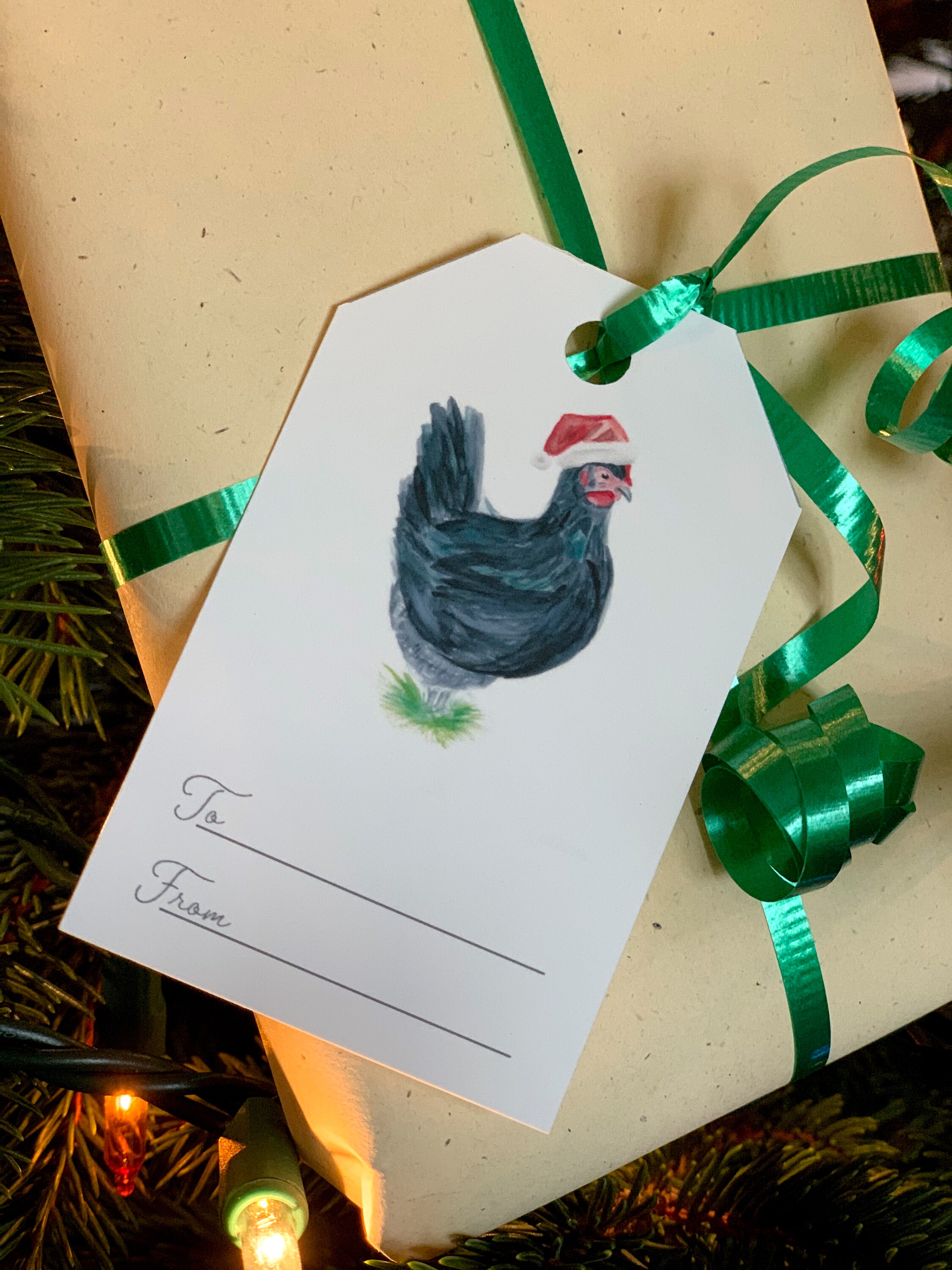 Chicken Holiday Gift Tags / Christmas Gift Tags Pack of 24 | Etsy