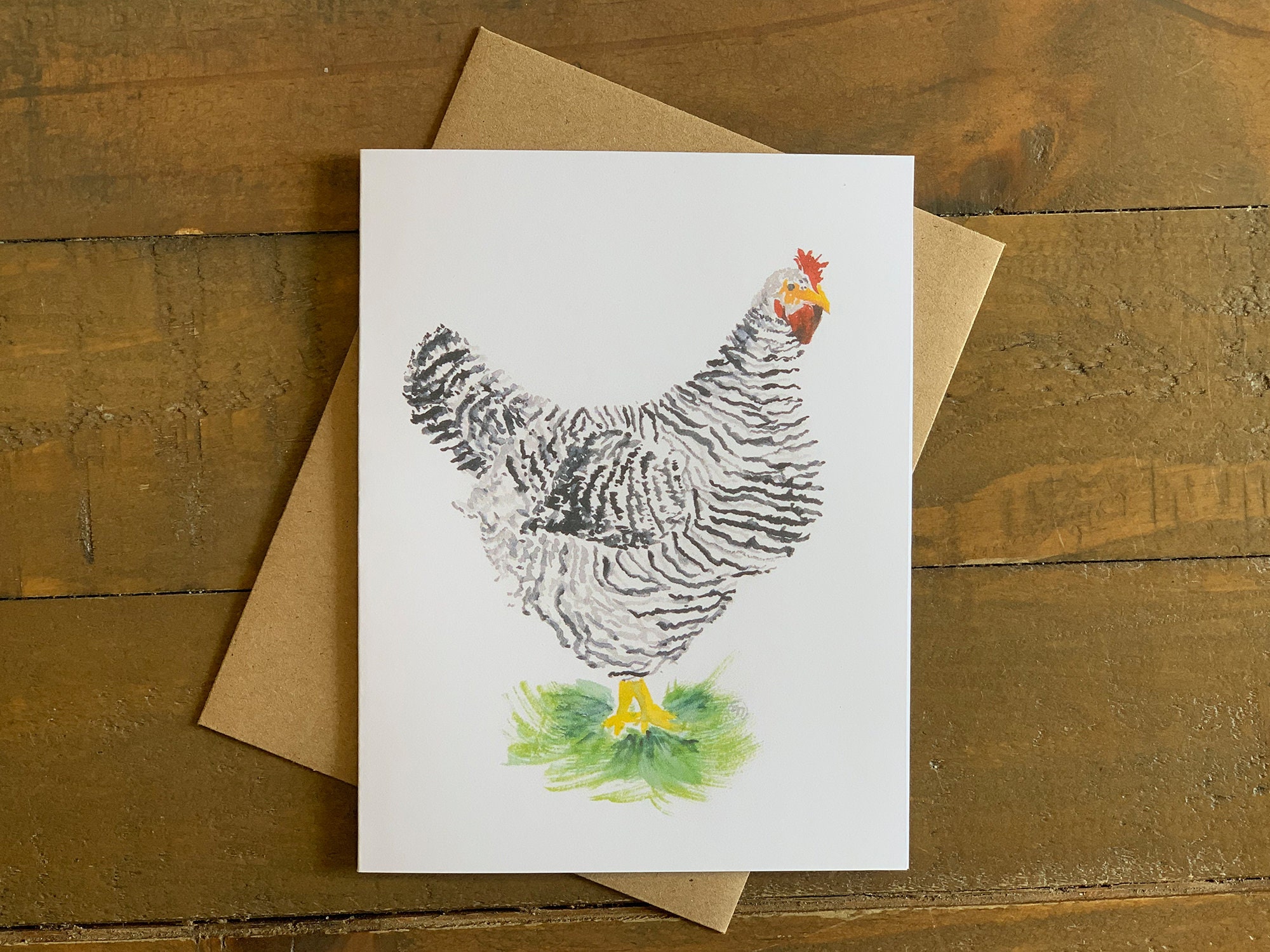 Chicken Note Cards Original Watercolor Print Variety Set of 9 Barred ...