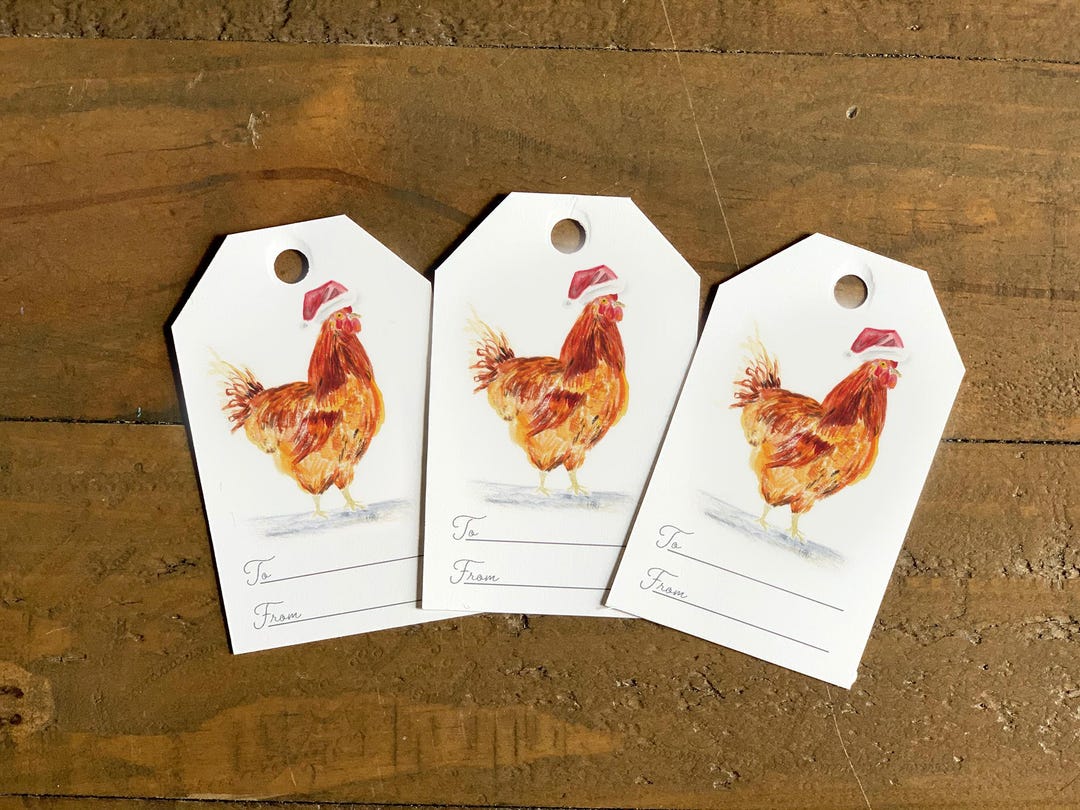 Rooster Holiday Gift Tags / Christmas Gift Tags - Pack of 24 From ...