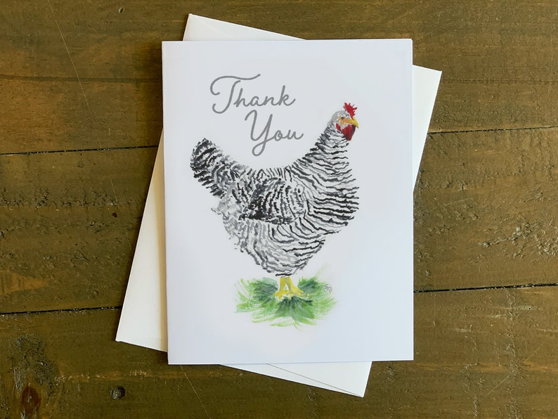 Thank You Chicken Variety Pack Note Cards Original Watercolor - Etsy