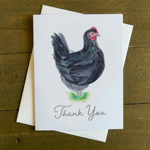 Watercolor Chicken Thank You Cards: Variety Pack of 9 - Etsy