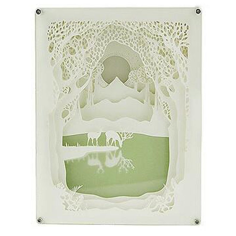 3D Sunset Paper Carving/paper Cut Led Light Box Night - Etsy