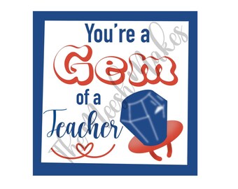 Ring Pop Printable Valentine/ You're Such a Gem/ Class - Etsy