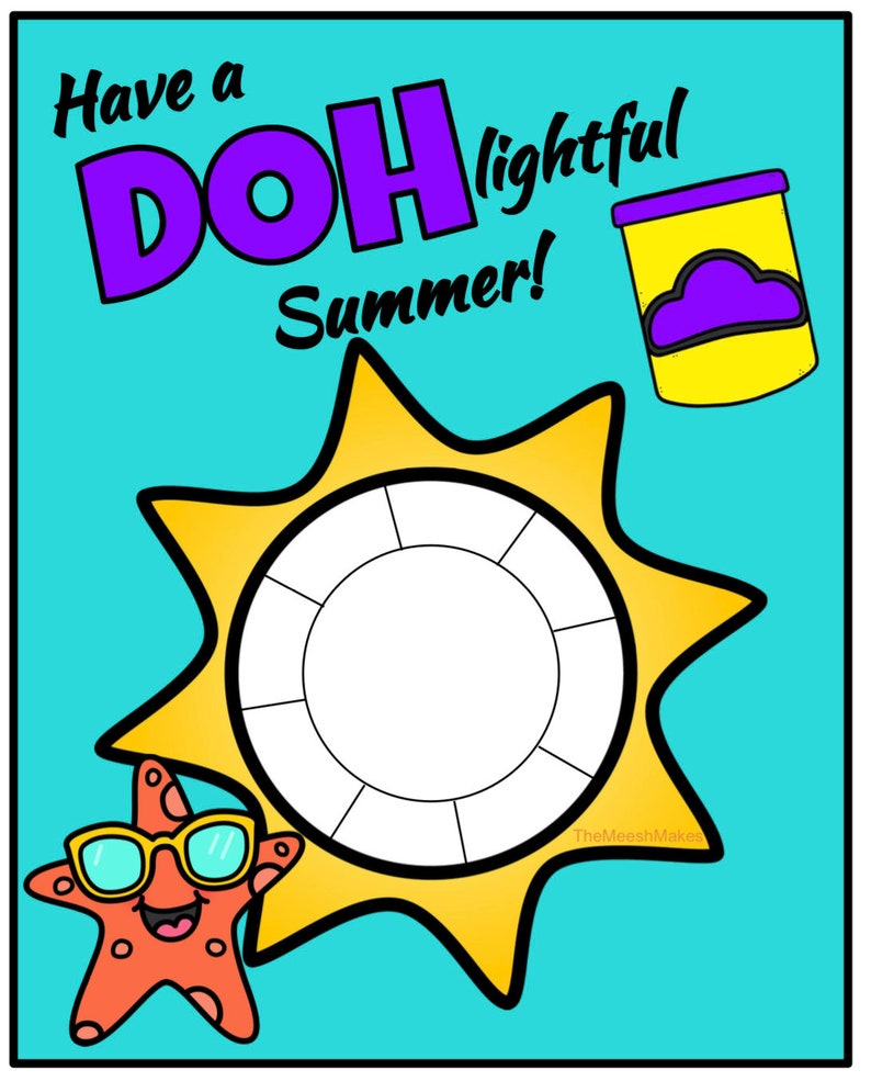 Have a Dohlightful Summer Mini Play Doh Insert Tag End of Year Gift - Etsy