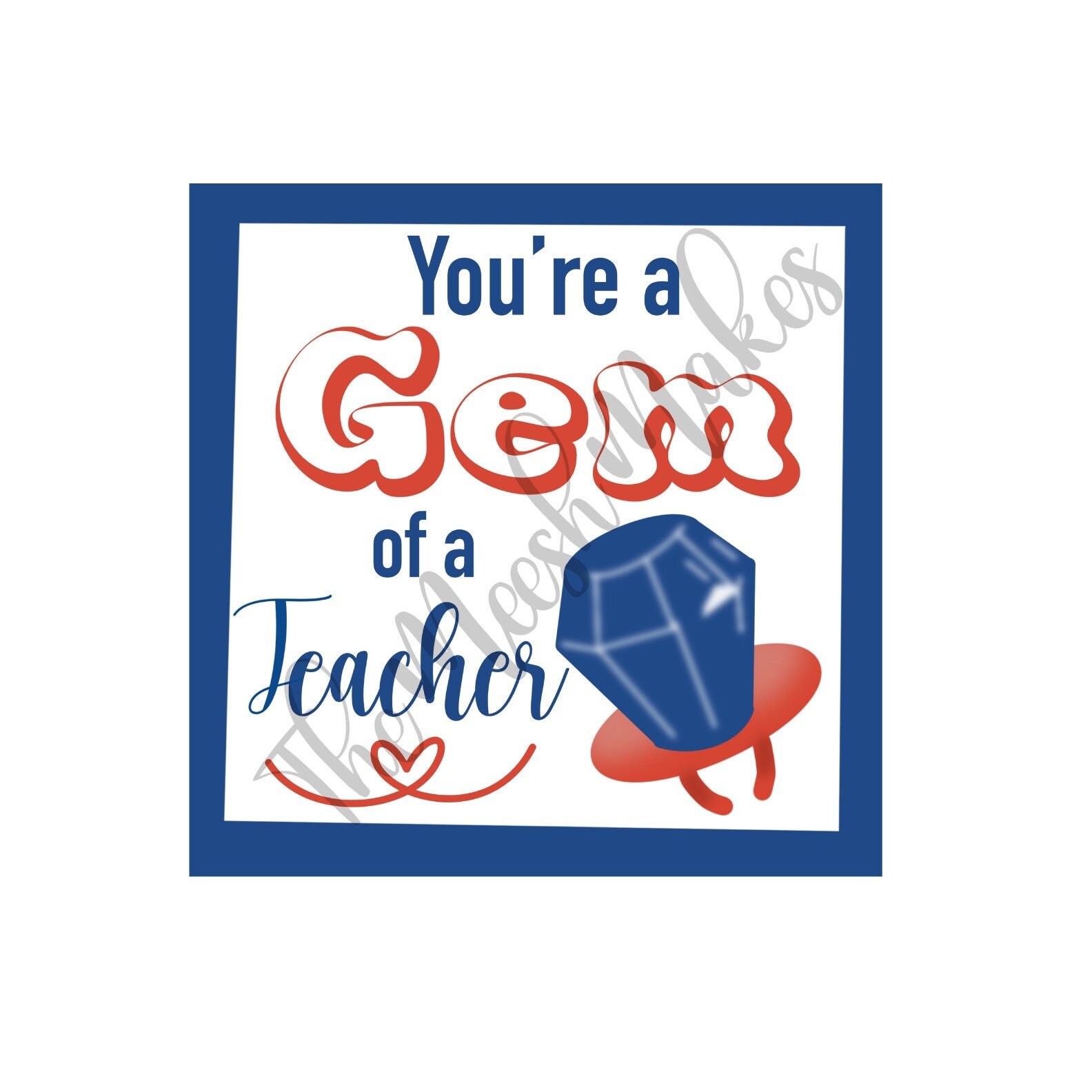 You’re a Gem of a Teacher Printable Valentine to Attach to Ring Pop - Etsy