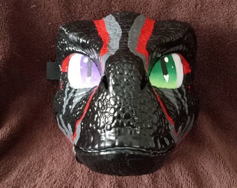 Red and Black Dino Mask - Etsy