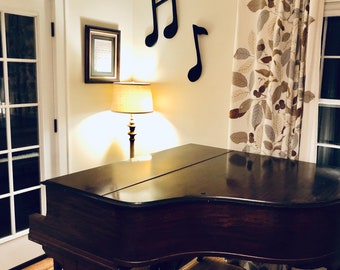 8 Music Note Shape Wood Cutouts Note Shape Wood Wall Decor Wood Music ...