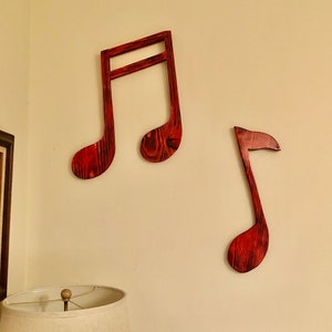 Wood Music Notes - Wall Decor - Etsy