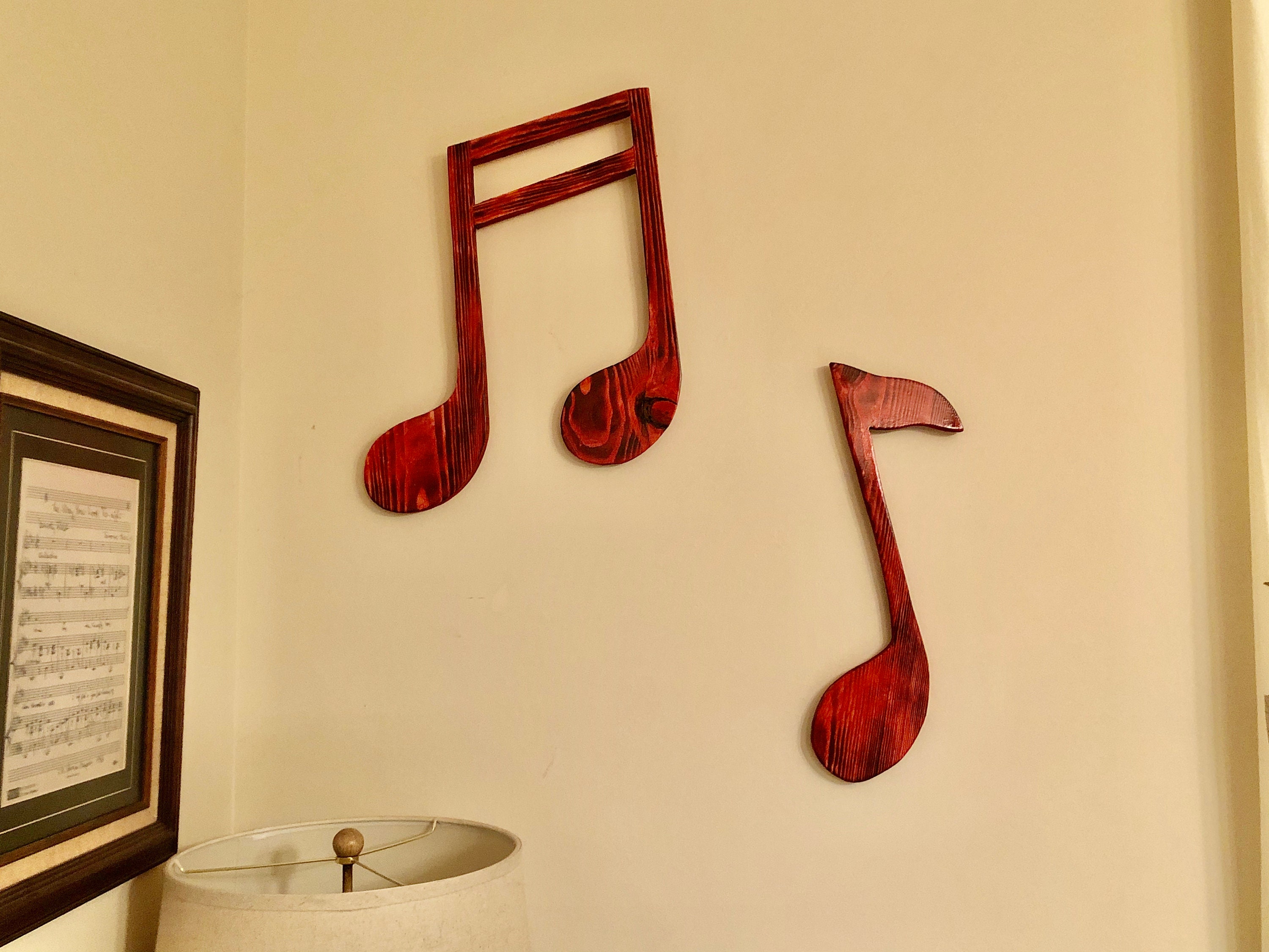 Wood Music Notes Wall Decor - Etsy