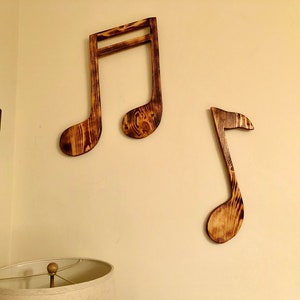 Wood Music Notes - Wall Decor - Etsy