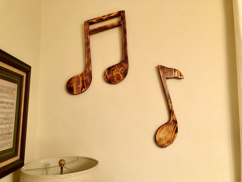 Wood Music Notes Wall Decor - Etsy