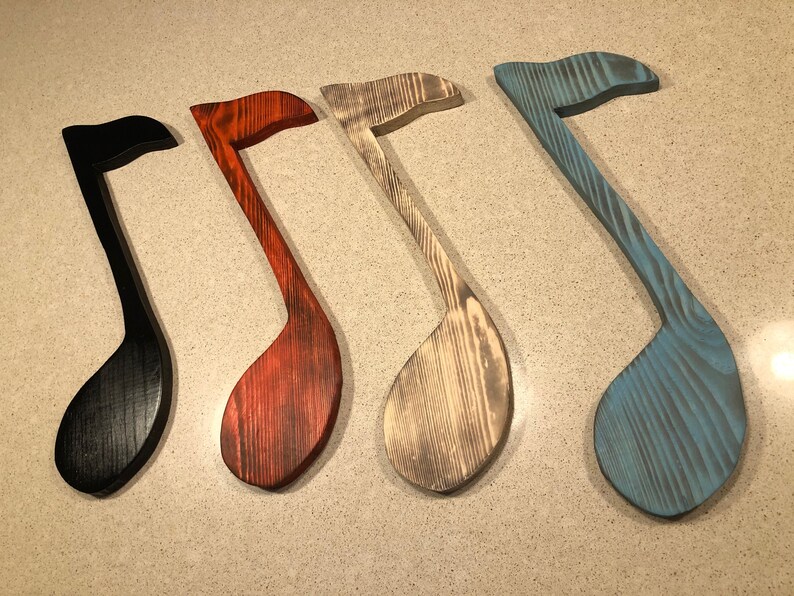 Wood Music Notes - Wall Decor - Etsy