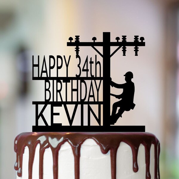Power Line Cake Topper - Etsy