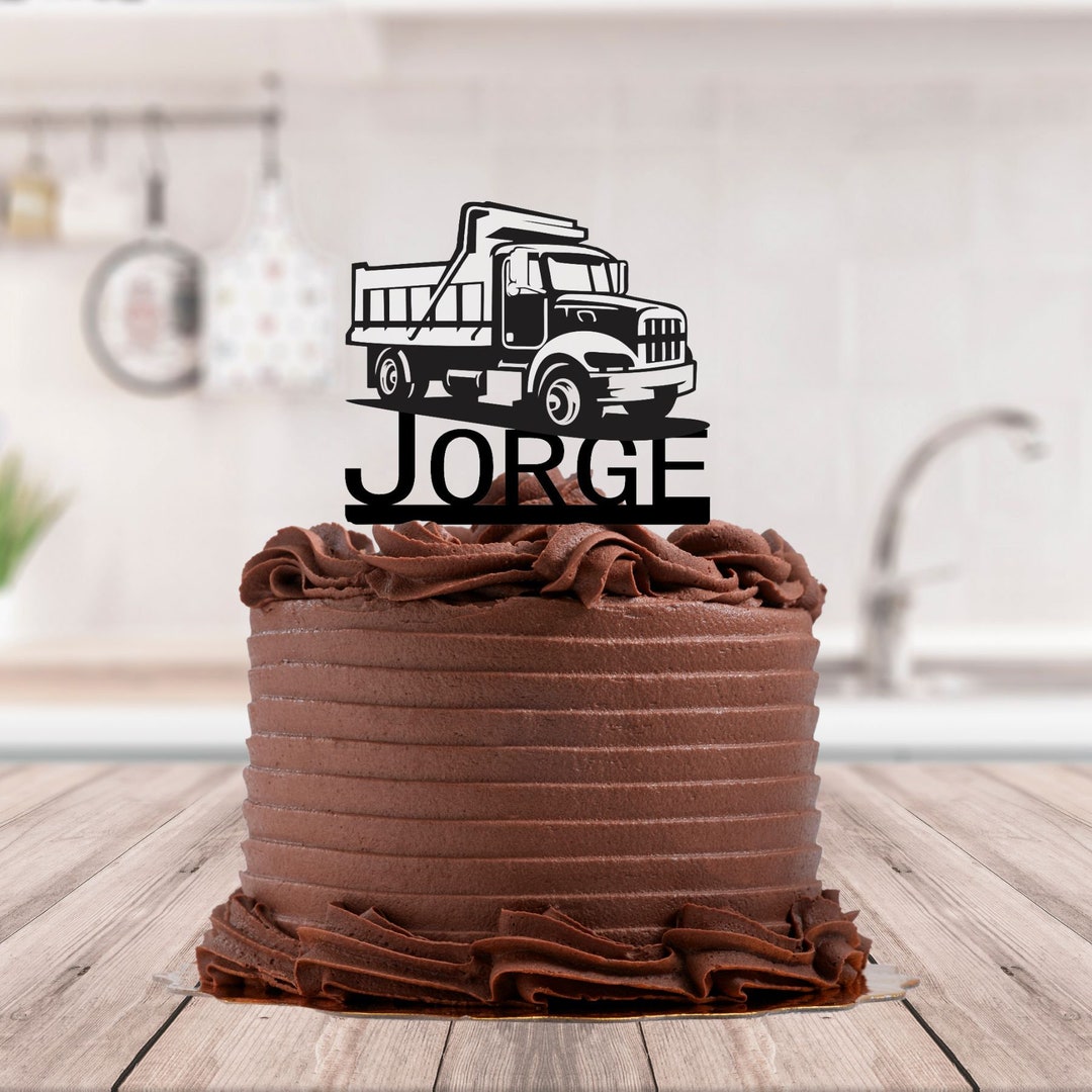 Dump Truck Cake Topper Trucker Birthday Party Graduation - Etsy