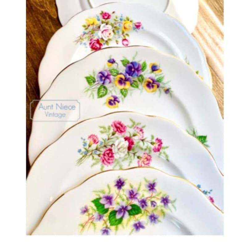 Floral China Plates - Etsy
